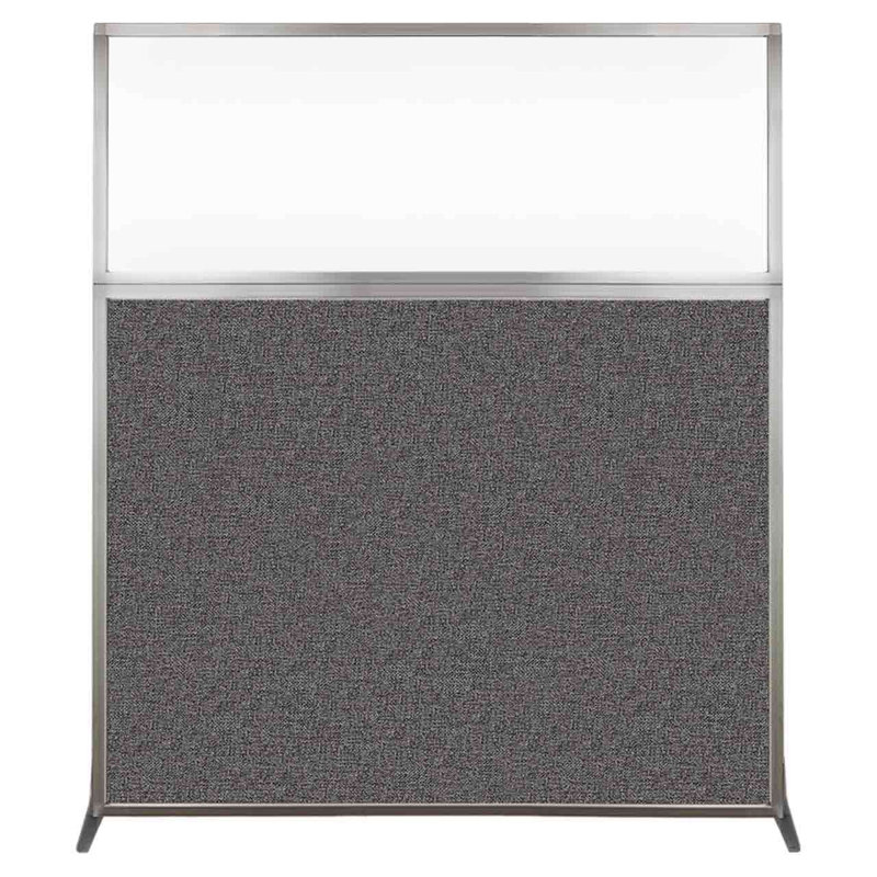 Versare 6' Tall Hush Screen Portable Partition - Clear Fluted Window | Wayfair